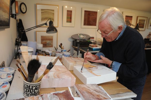 Kington artist Peter Horrocks at work in his studio. | Peter Horrocks